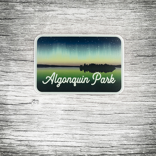 STICKER: "Algonquin Park" Northern Lights Lake - The Portage Outpost