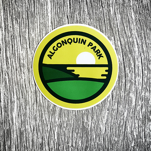 STICKER: "Algonquin Park" Green Circle Sunset - The Portage Outpost