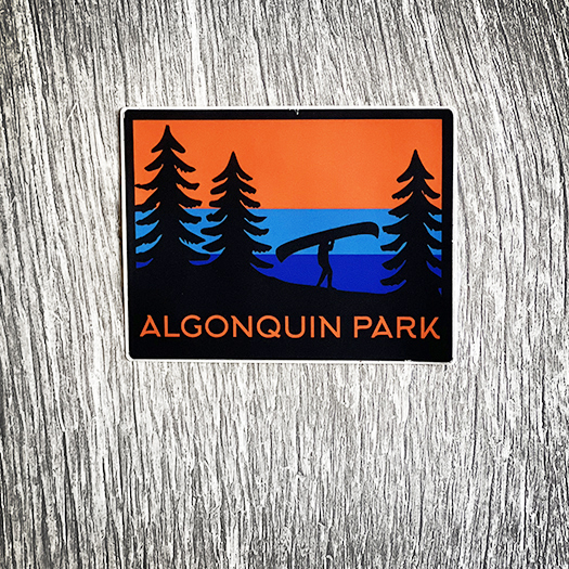 STICKER: "Algonquin Park" Portage Man Tree Line - The Portage Outpost