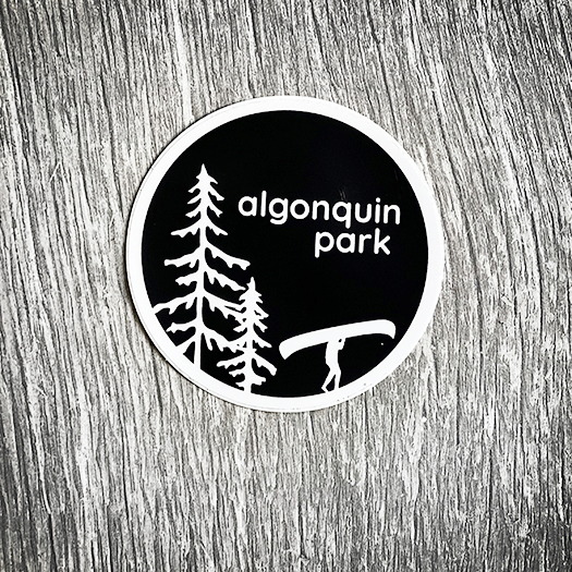 STICKER: "Algonquin Park" Portage Man Circle - The Portage Outpost